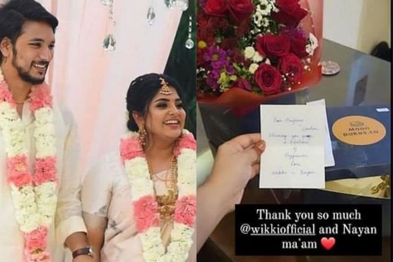 மஞ்சுமா மற்றும் கௌதம் கார்த்திக்கு கிப்ட்டுடன் வாழ்த்து தெரிவித்த ...